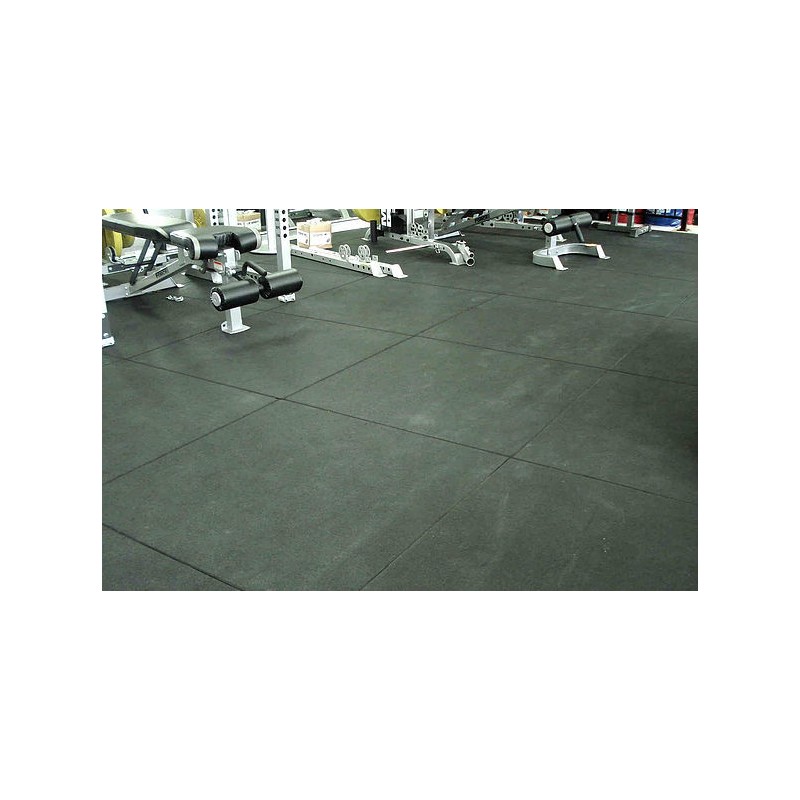 Kvadratisk gummigulv til træningscentre eller til hjemmet